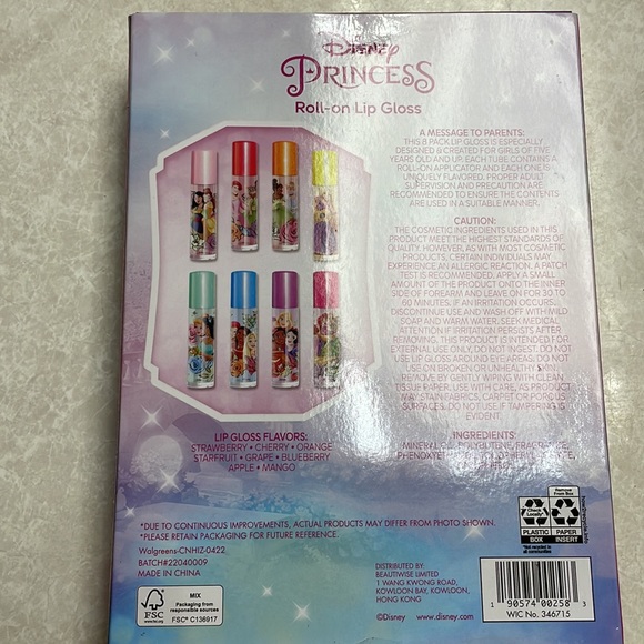 Disney | Accessories | Disney Princess Roll On Lipgloss 8 Different ...